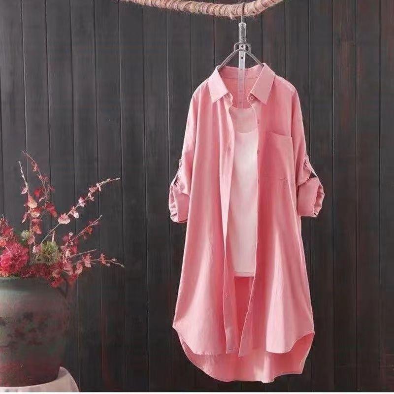 High Quality Shirt Women Outer Wear Mid-Length Spring Summer - TikTok ...