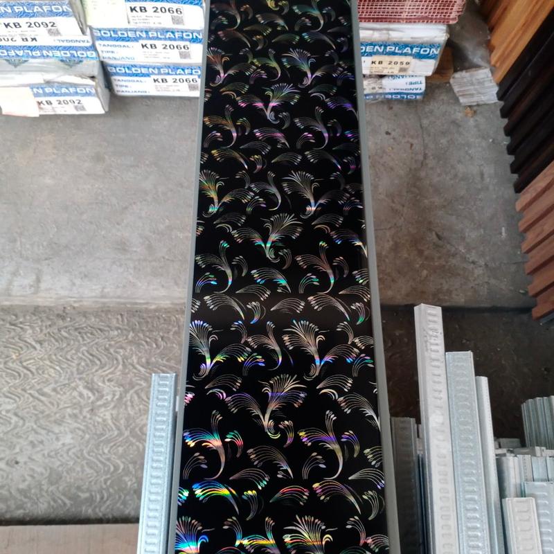 plafon pvc glossy hitam KB2054 - Shop | Tokopedia