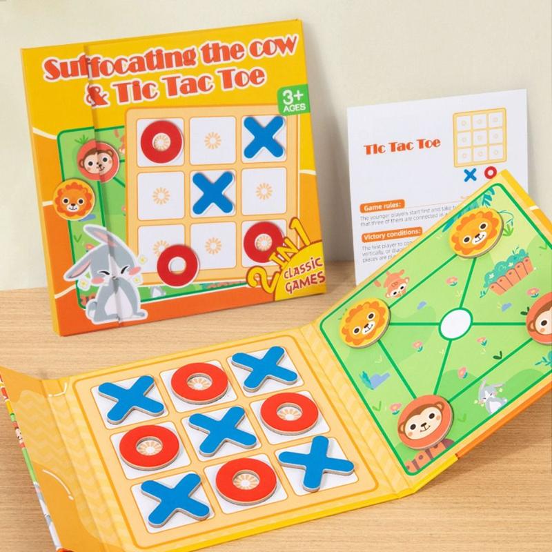 Magnet XO Game Toy Magnetic Chess Game Multiplayer Puzzle Children's ...