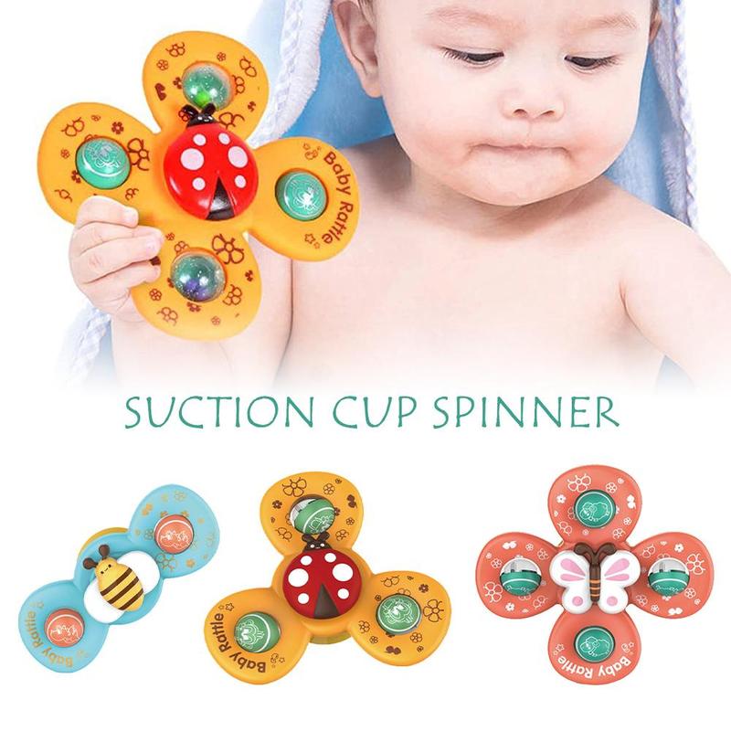 3 Pcs Cartoon Spinner Toys Suction Cup Spiner Spin Sucker Spining ...