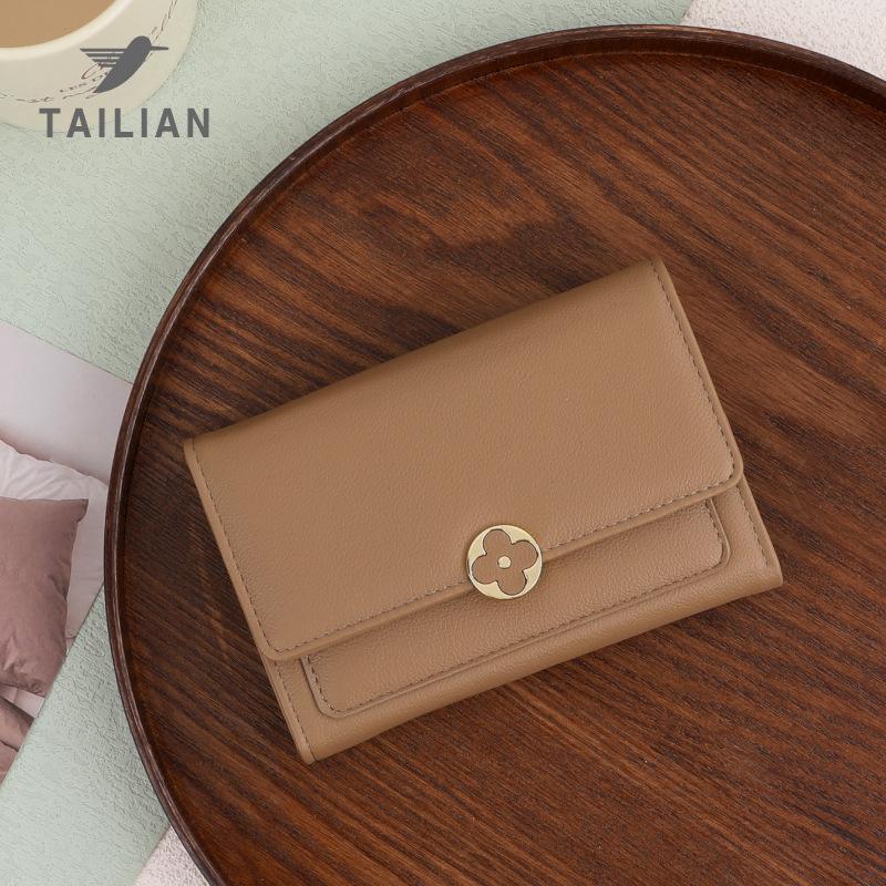 Bags New Four-Leaf Clover Retro Wallet Women's High-Grade Small ...