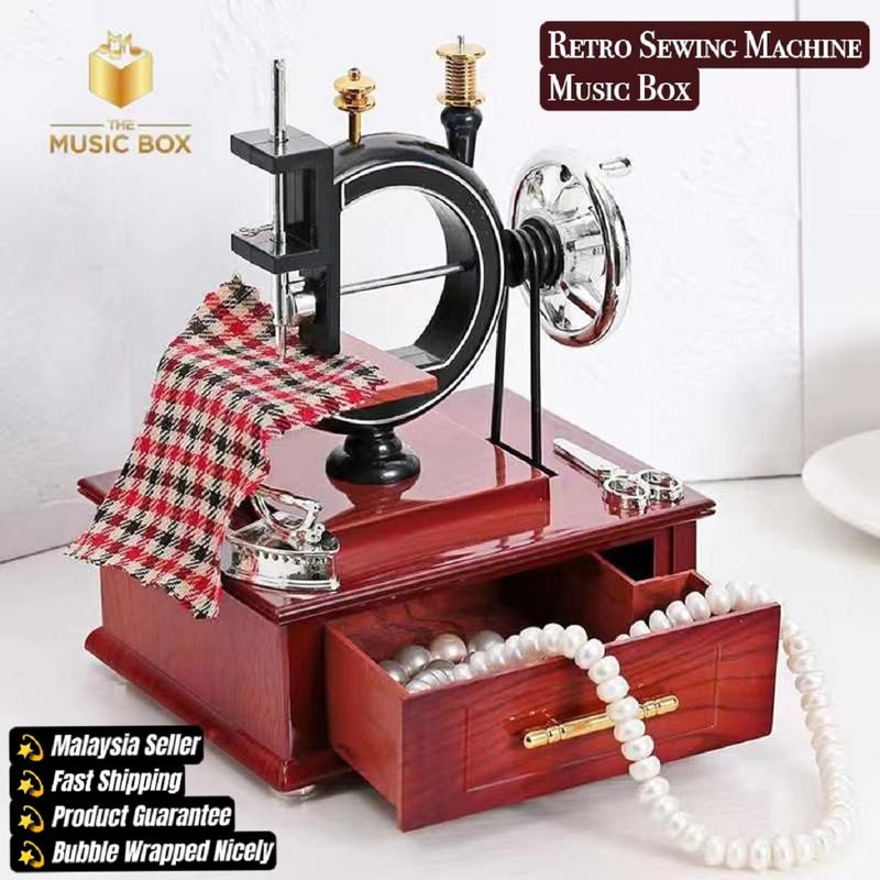 [MSIA SHIP] Retro Sewing Machine Music Box Kotak Muzik Mesin - TikTok ...
