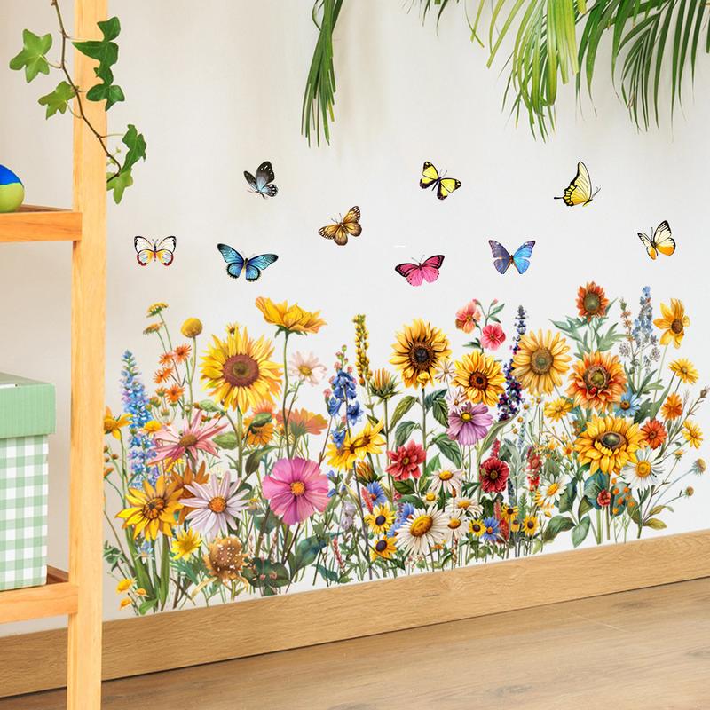 Pelekat Dinding Pelekat Sendiri, Reka Bentuk Rama-rama dan Bunga ...