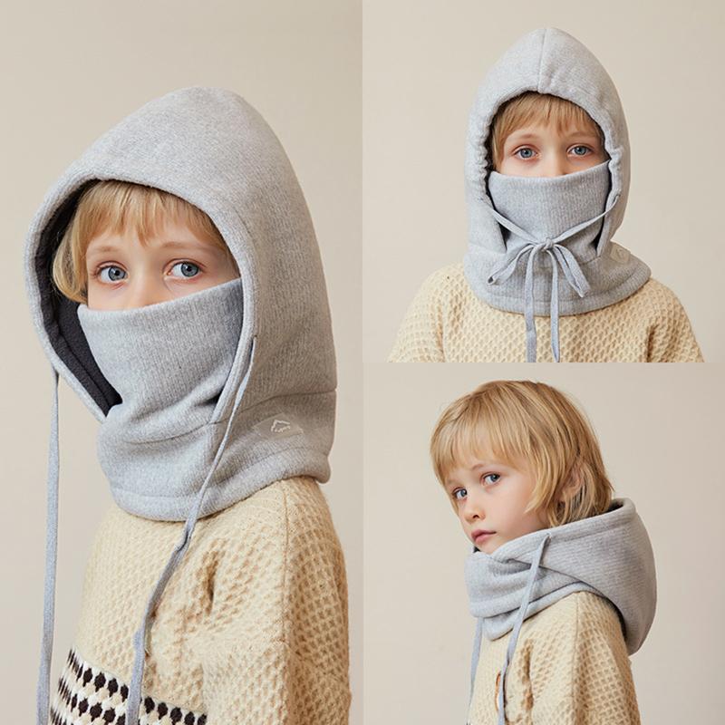 Poyuasez Kids Hat Scarf Set Solid Color Drawstring Winter Warm - TikTok ...
