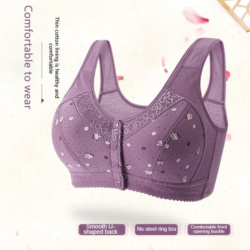 Bras For Middle-aged And Elderly People Front Clasp Design Breathable ...