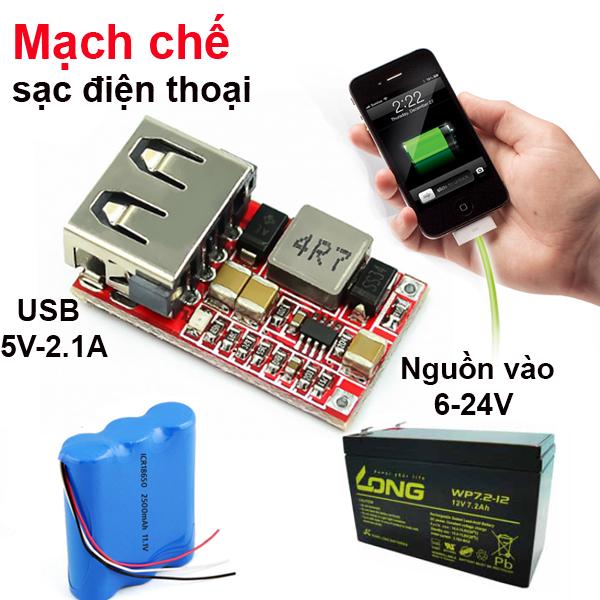 Mạch nguồn giảm áp, hạ áp 6-24VDC xuống 5V - 2.1A USB (max 3A) - TikTok ...