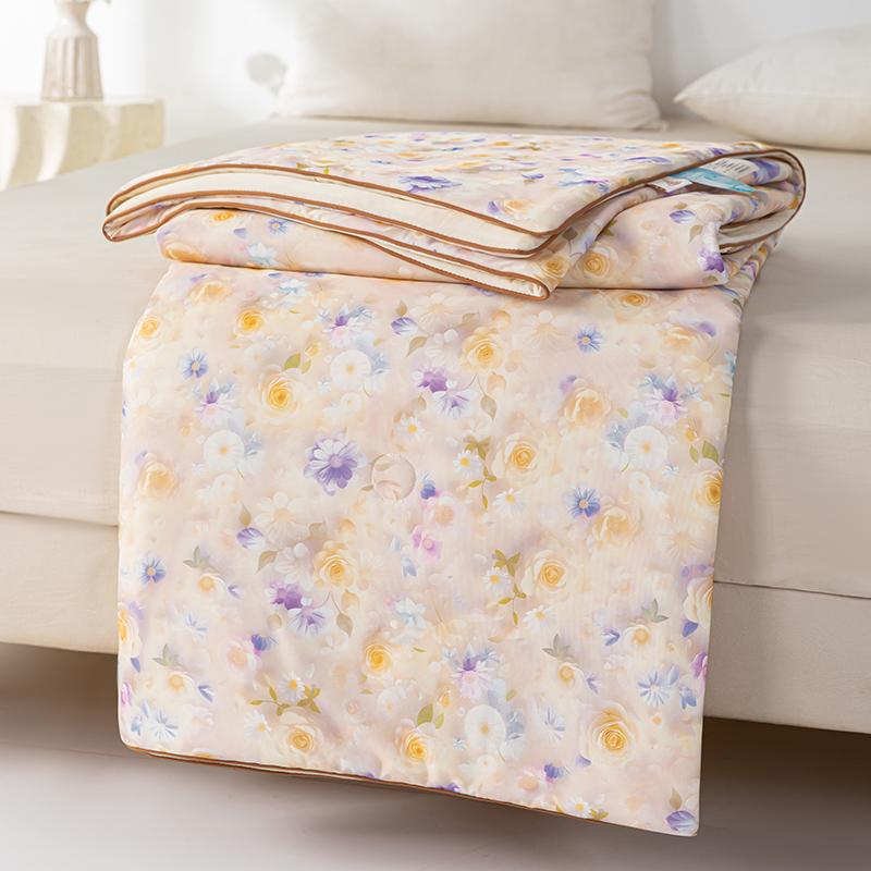 Fresh Purple Rose 5D Stand Cool Feeling Summer Blanket Summe - TikTok ...