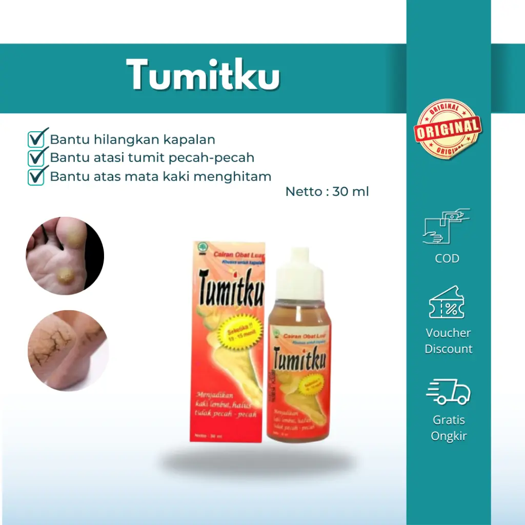 TUMITKU OBAT KAKI PECAH 30 ml SOLUSI KAKI PECAH KAPALAN ORIGINAL BPOM ...