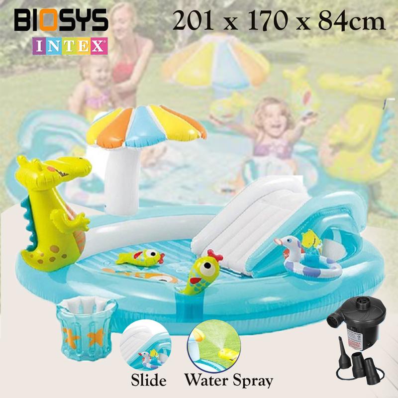 INTEX 57165 Inflatable Crocodile Gator Play Centre Pool Kids - TikTok ...