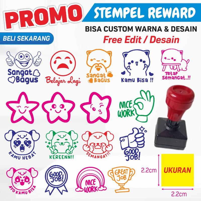 Stempel Guru Bintang [KECIL] Star Teacher Stamp Penilaian Rewards TK SD ...