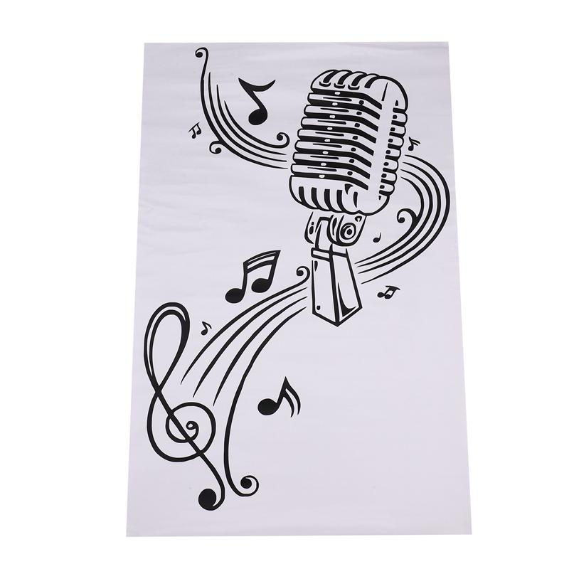 Microphone Music Note Wall Art Musical Notes Sticker For Ktv - TikTok ...