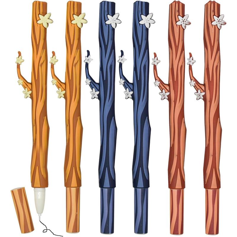 6 count Tree Flower Rollerball Gel Pens Cherry Blossom Branch Pen ...