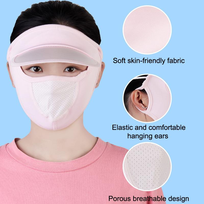Women Thin Breathable Ice Silk Sunscreen Long Neck Full Face - TikTok ...