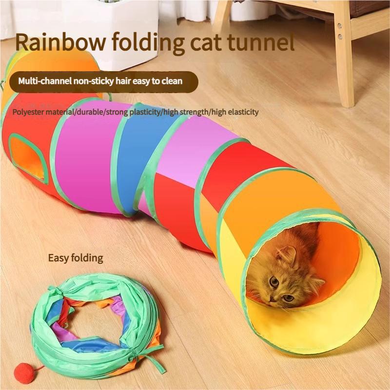 Cat Teaser Cat Toy Self-Hi Relieving Stuffy Artifact Cat Tunnel ...