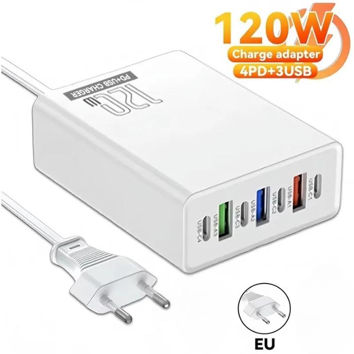 Jual Charger HUB 7 Port USB Type C Fast Charging 120W Universal ...