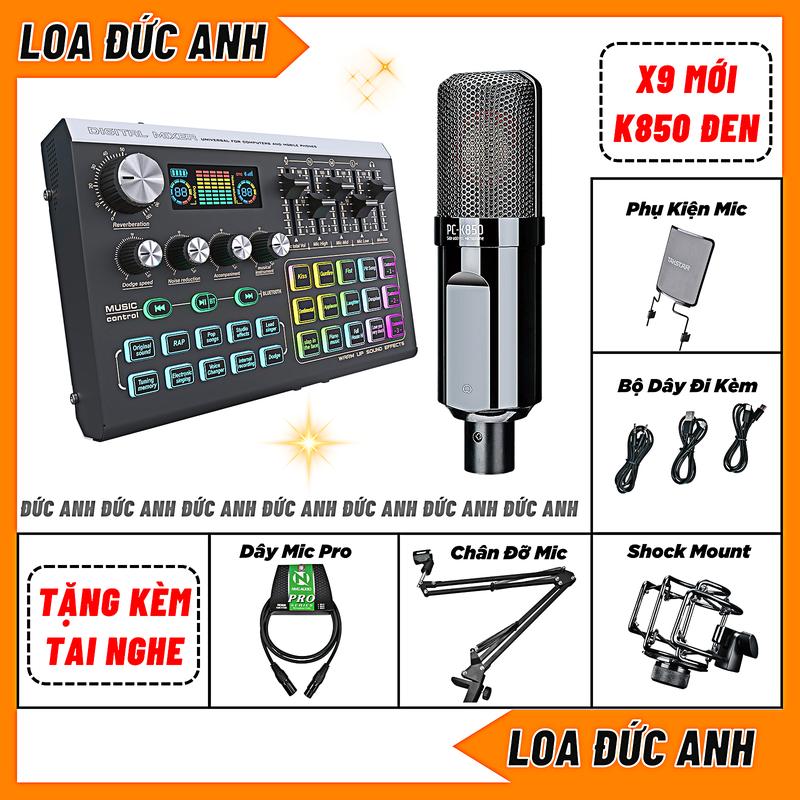 Bộ Sound Card X9 Đời Mới Mic PC K850 Chuyên Thu Âm, Hát Live - TikTok ...