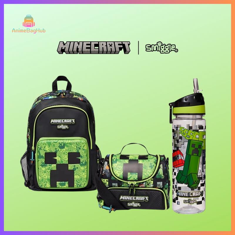Smiggle Minecraft Classic Backpack Lunch bag Water bottle fo - TikTok ...