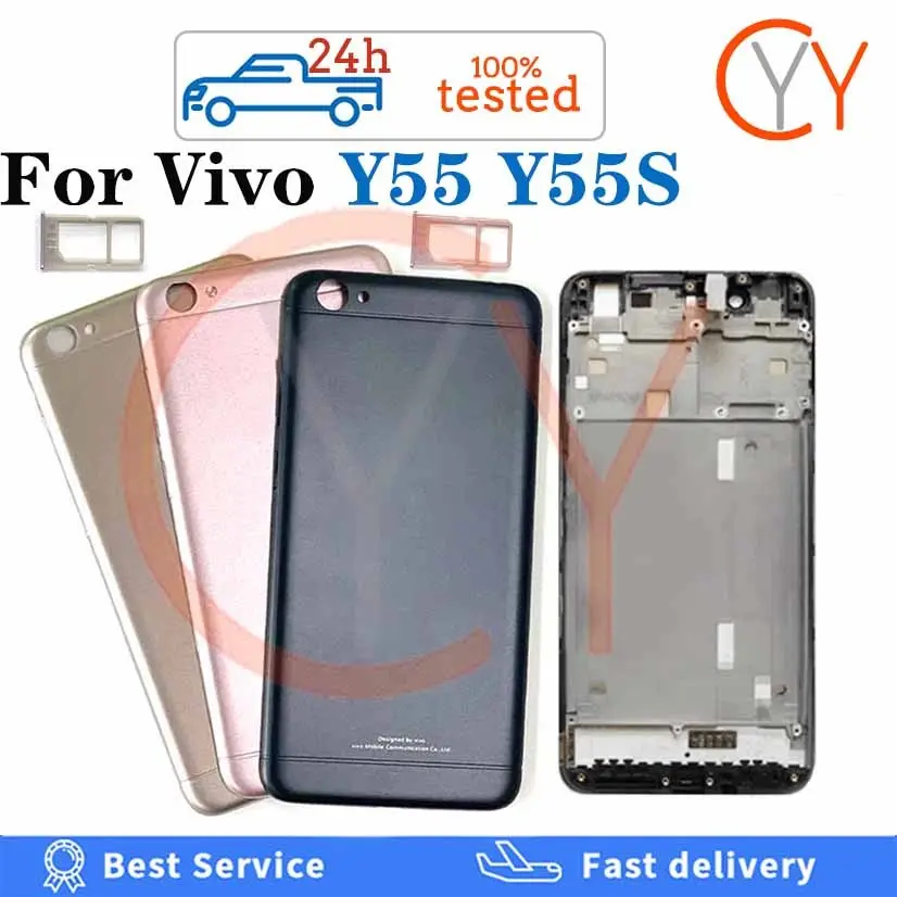 For Vivo Y55 Y55S back cover Battery Housingr Volume Button on off ...