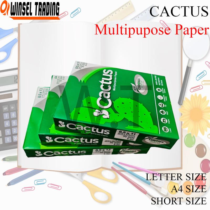 Cactus Multipurpose Paper Bond paper Copier Paper 70gsm - TikTok Shop ...