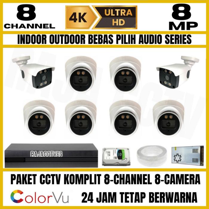 Promo PAKET CCTV 8MP COLORVU COLORFUL 8 CHANNEL 8 KAMERA ULTRA HD 4K ...