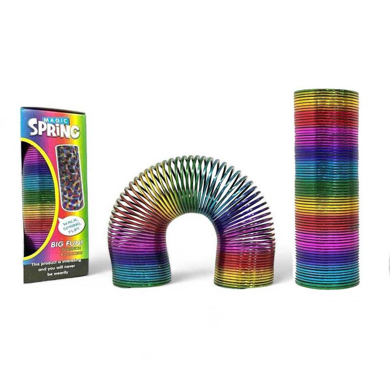 Mainan Musim Bunga Ajaib Pelangi, Saiz Besar, Regangan 10m, Melantun ...