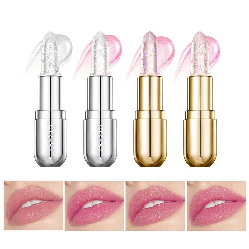 Shiny Jelly Temperature Color Changing Lipstick, Hydrating Moisturizing ...