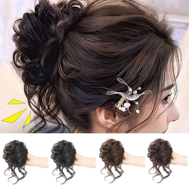 Rubber Band Fake Hair Ring Messy Cocktail Long Beard Curling - TikTok ...