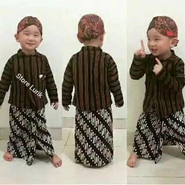 Baju Lurik Jawa Anak 1 Set / Baju Jawa Anak Lengan Panjang - Shop ...