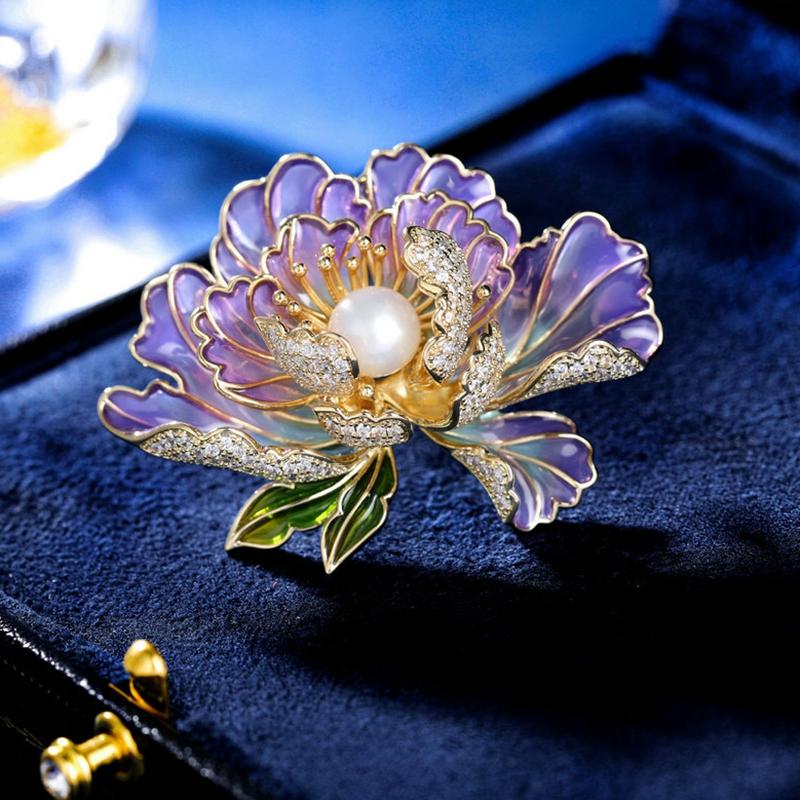 Kerongsang Bunga Peony, Pin Bunga Halus mewah wanita, Aksesori - TikTok ...