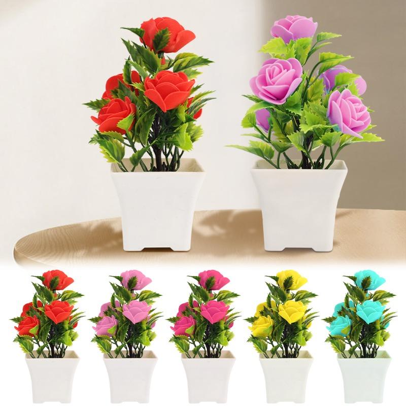Tanaman Palsu Tiruan Mini, Bonsai, Bunga Mawar Buih Simulasi - TikTok ...