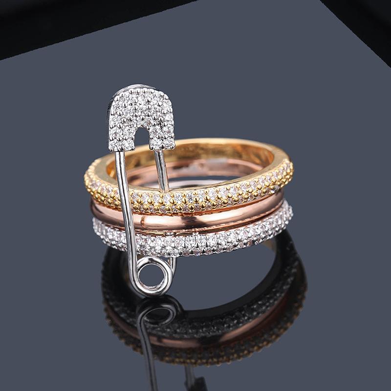 Cincin Tiga Lapisan, Fesyen, Reka Bentuk Berlebihan, Sambungan - TikTok ...