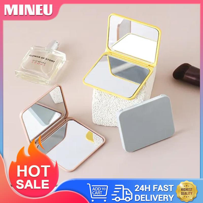 Portable Hand Mirrors Double-sided Compact Mirror Pocket Cosmetic ...