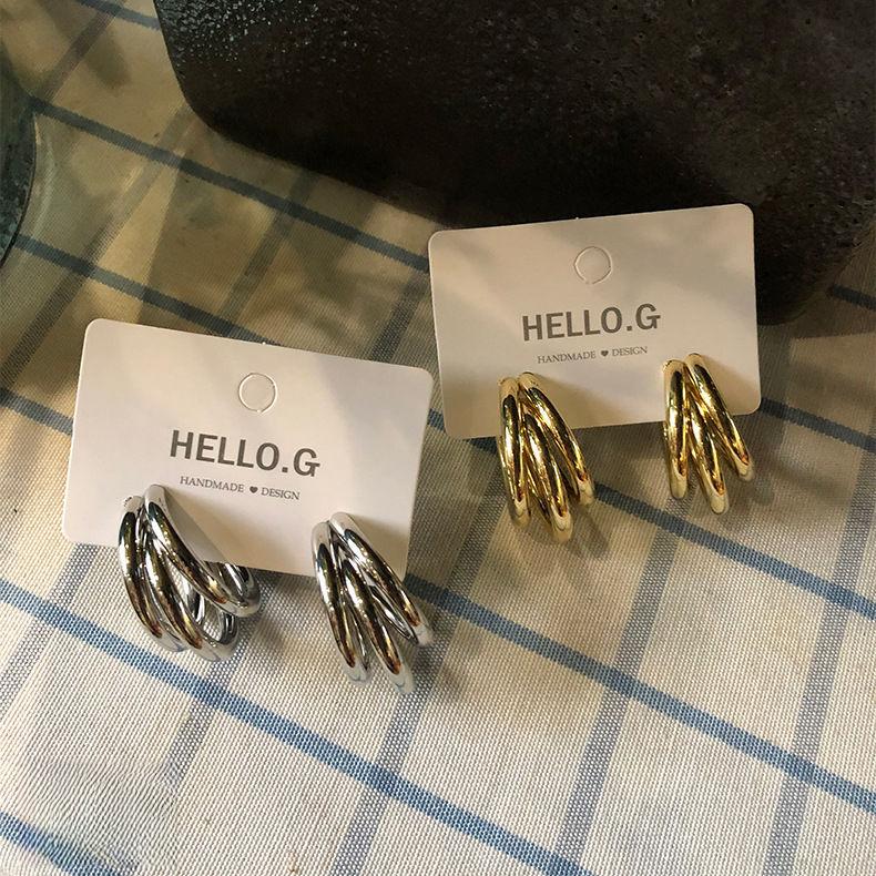 Women’s Multi-Layer Circular Earrings Minimalist Exaggerated - TikTok ...