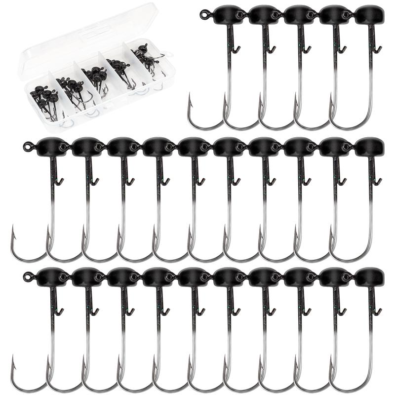 Bombrooster Mushroom Jig Heads 25 Pack -Finesse Ned Rig Jigs Hooks for ...
