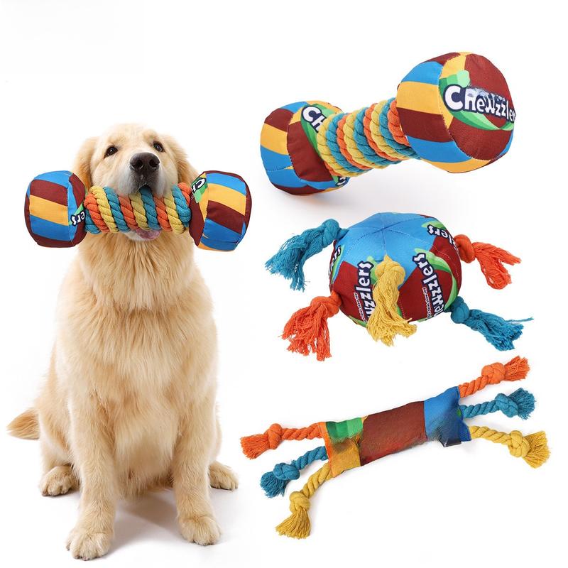 Pet Toy Rainbow Twisted Candy Dog Relieving Stuffy Toy Dog Bite ...