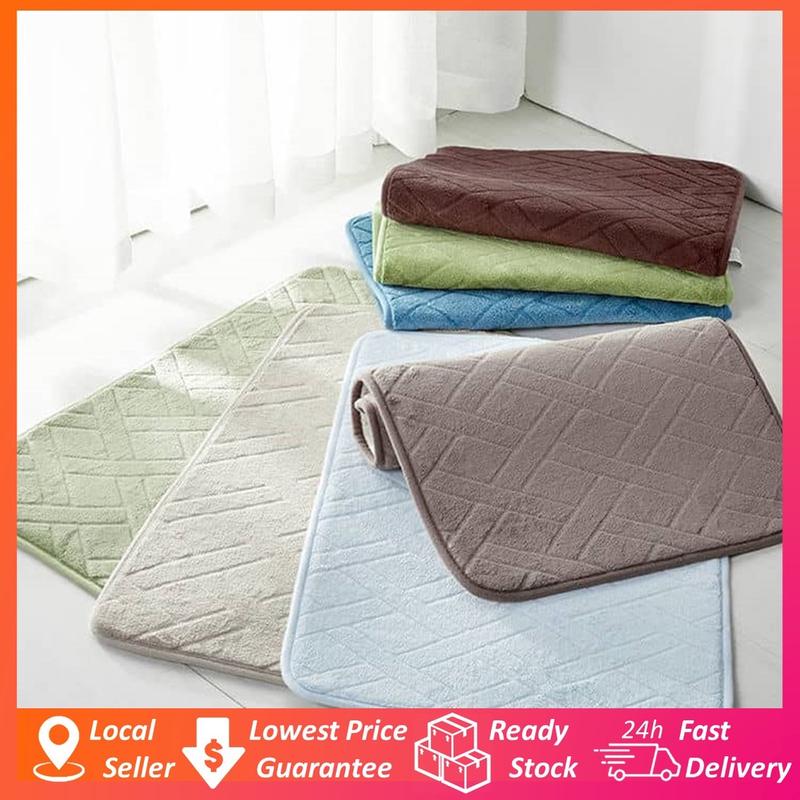 Bathroom Mat Thick & Soft Carpet for Bathroom Kitchen Home Improvement ...