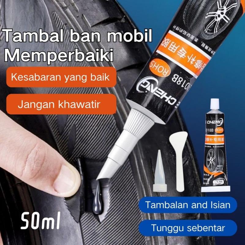 Lem Ban Hitam 50ml, Lem Perbaikan Ban Kendaraan Multifungsi Tahan Suhu ...