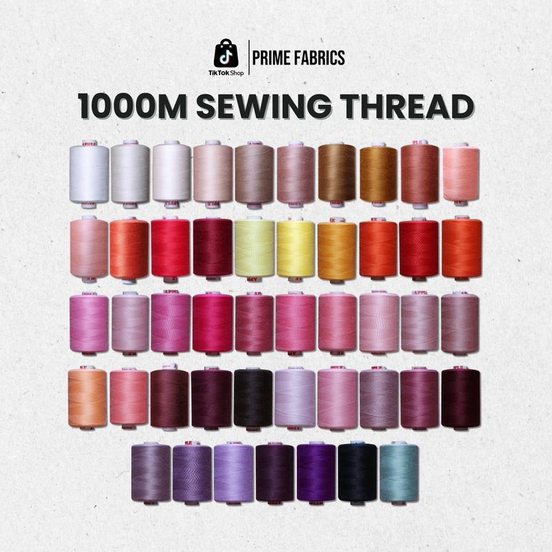 1000M Sewing Thread (Per Spool) Whites Yellows Browns Pinks - TikTok ...