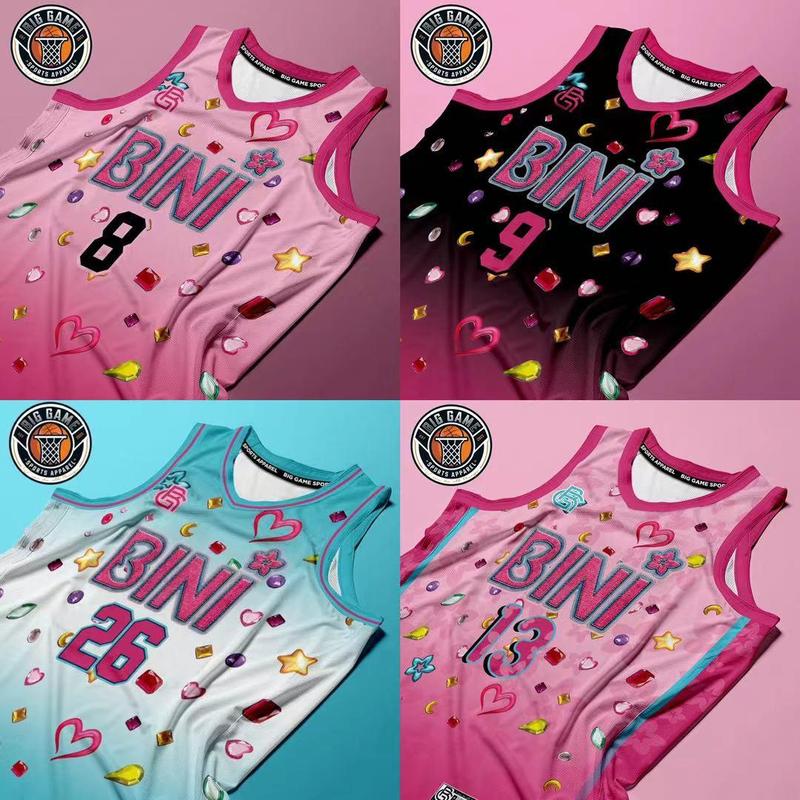 NEW BINI Four Color Pink Black Pink Green Jersey Full Sublimation ...