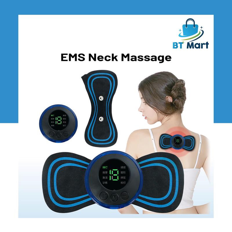 Mini EMS Electric Massager Portable Neck Muscle Pain Muscle Relax ...