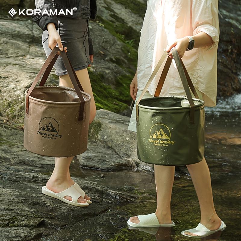 KORAMAN Portable Folding Large-capacity Bucket, As Washbasin - TikTok ...