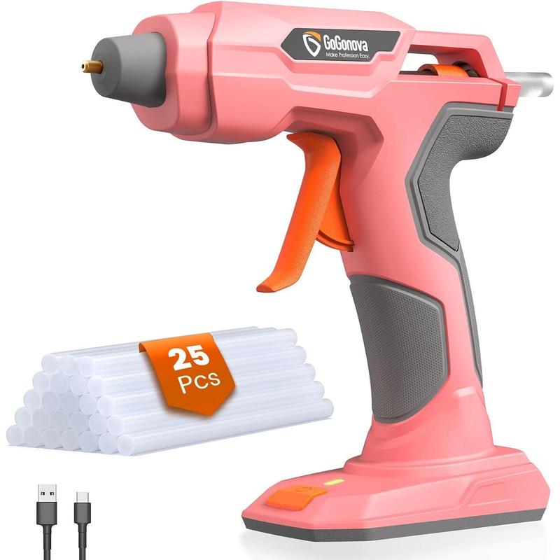 Glue Gun Zuel, 20s Fast Preheating Anti-drip Cordless Glue Gun, 2Ah USB ...
