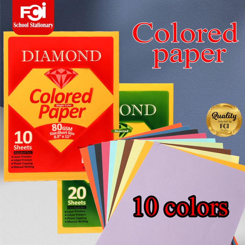 FC Colored Paper Short 8.5x11 Size Assorted Colors in sheets - TikTok ...