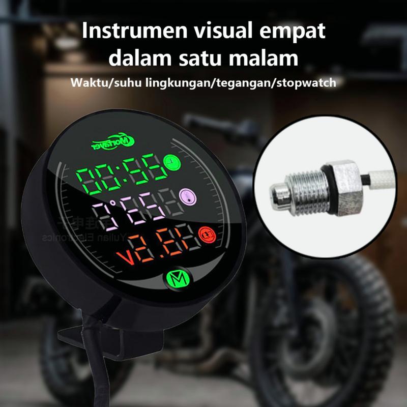 5in1 termometer voltmeter stopwatch USB charging 5V-2.1A universal jam ...