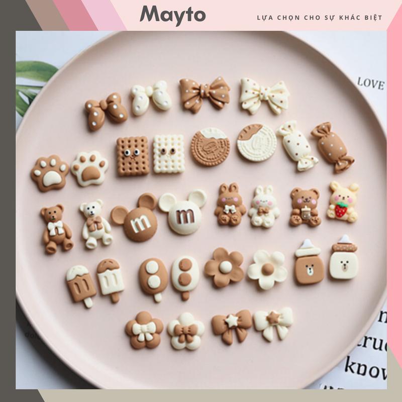Sticker, Charm 3D chủ đề Kem nâu 35 bán lẻ DIY Mayto nhựa cứng - TikTok ...