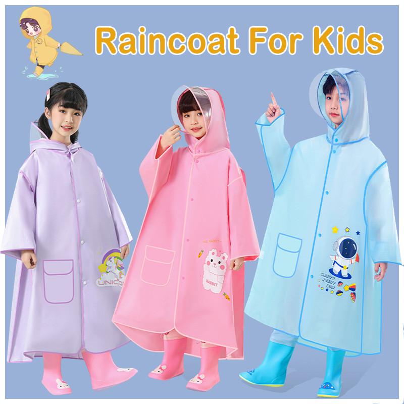 【Cute & Waterproof】EVA Cartoon Raincoat for Kids - Boys & Girls ...