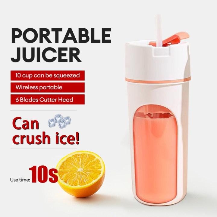 Portable Fruit Juicer Blender for Shake 6 Blades Mini Ice Blender ...