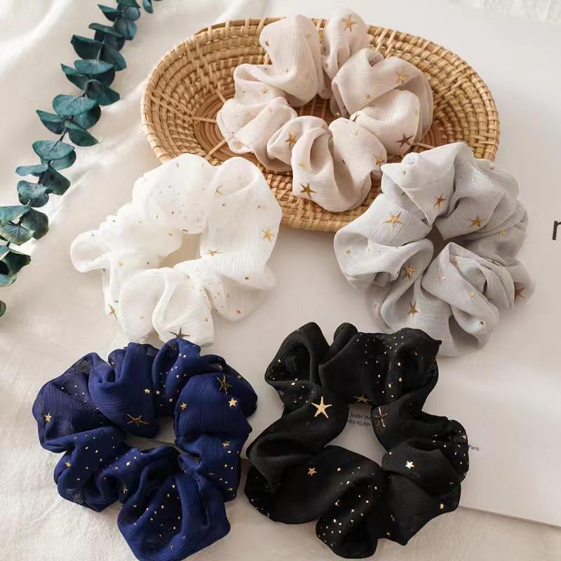 ED - IKAT RAMBUT SCRUNCHIE KOREA MOTIF BINTANG / KUNCIRAN RAMBUT - Shop ...