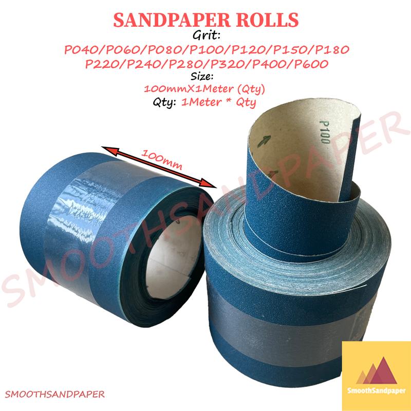 Sandpaper Roll Aluminium Oxide (Blue) Kertas Pasir (Biru) 100mmX1Meter ...