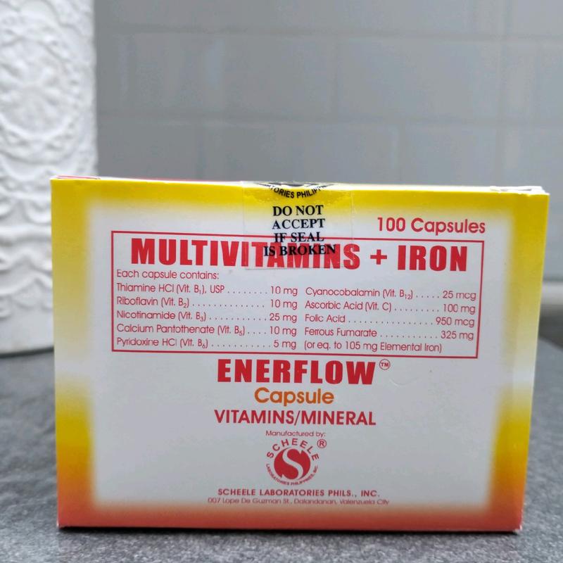 Enerflow Multivitamins+Iron 100 capsules Adult - TikTok Shop Philippines